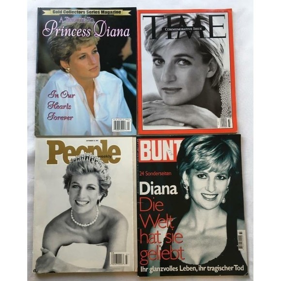 Other | Princess Diana Tribute Lot Of 4 Vintage Magazines Time People ...
